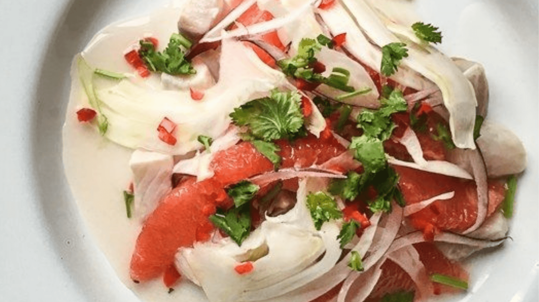 Ceviche med grapefrugt og fennikel